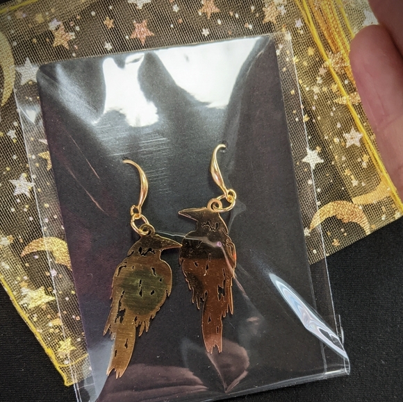 Jewelry | Raven Earrings Bnip Stainless Steel Crow | Poshmark